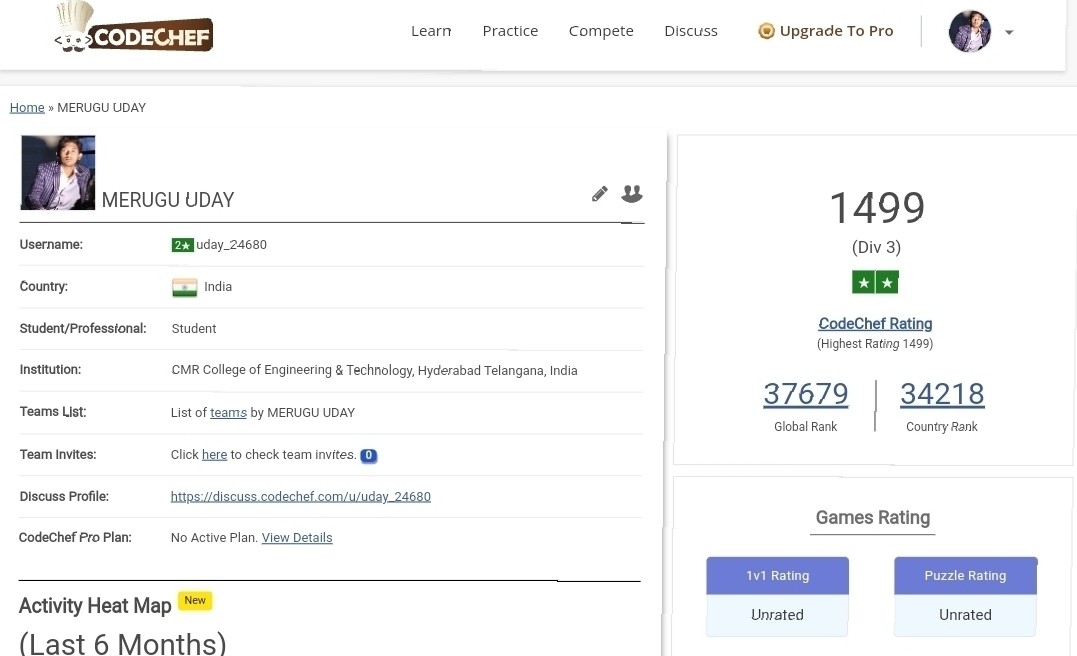 Personal Portfolio Website - Uday Merugu
